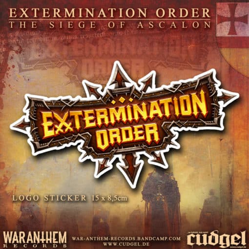 EXTERMINATION ORDER - shaped logo STICKER - cudgel | Der ultimative ...